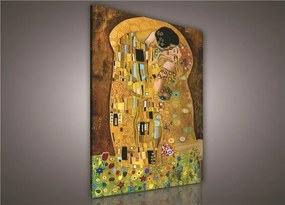 Obraz na plátně A la Gustav Klimt Polibek 75 x 100 cm
