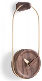 Designové nástěnné hodiny Nomon Eslabon GO walnut small 26cm