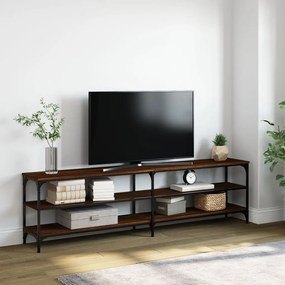 826758 vidaXL TV skříňka hnědý dub 180 x 30 x 50 cm kompozitní dřevo a kov