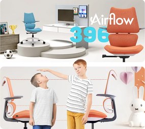 Ergonomická dětská židle MOSH Airflow 396 – oranžová
