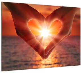 Obraz - Slunce v srdci (70x50 cm)