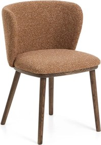 Čalouněné jídelní křeslo v terakotové barvě Ciselia – Kave Home