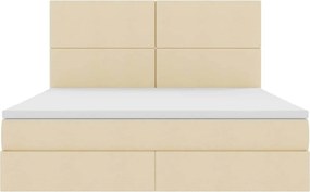 Postel s úložným prostorem a matrací Krémová 180 x 200 cm 3371737