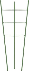 Opory pro zahradní rostliny se 3 kroužky 5 ks zelené 75 cm ocel 319374