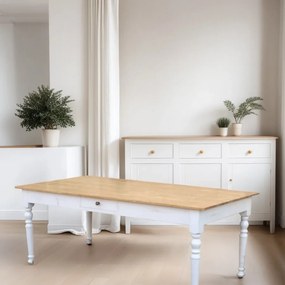 Stará Krása – Ruční výroba Jídelní stoly v bílém odstínu 77 x 140 x 70 cm