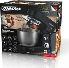 Mesko MS 4217 černá / Planetární kuchyňský robot / 1200 W / 3,5 L / 6