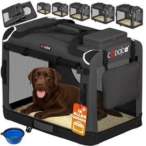 Skládací cestovní box pro psy XXL, antracitový 109444