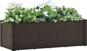 Zahradní vyvýšený záhon se samozavlažováním mokka 100x43x33 cm 313960