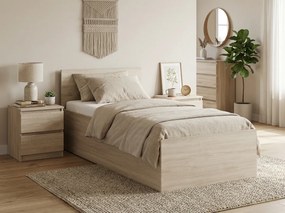 Postel SOFIA 80 x 200 cm, dub sonoma Matrace: Matrace Deluxe 10 cm