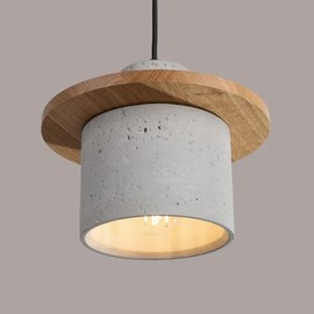 Sollux SL.1363 - Lustr na lanku MAB 1xE27/15W/230V pr. 22 cm beton/šedá