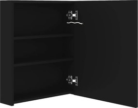 LED koupelnová skříňka se zrcadlem černá 50 x 14 x 60 cm 326480