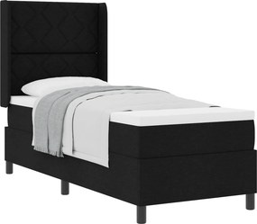 Postel s boxspringem s polštářem Černý 200 x 80 cm textil 3341674