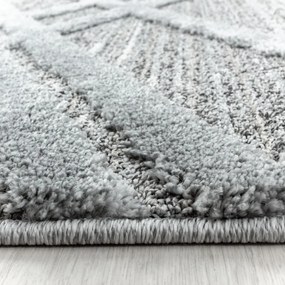 Ayyildiz, Kusový koberec Pisa 4706 Grey kruh, 80x80 (průměr) kruh, šedá, ložnice
