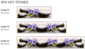 DIMEX | Fototapeta do kuchyně Lávové kameny KI-260-173 | 260 x 60 cm | fialová, béžová, černá