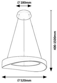 Rabalux ILIANA LED závěsné svítidlo 72236