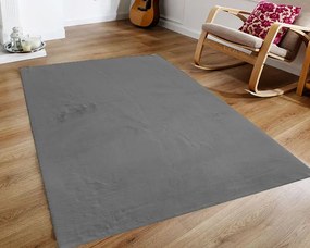 BE Koberec Cozy 1453 DARK GREY - šedý obdélníkový Rozměr: 80x150 cm