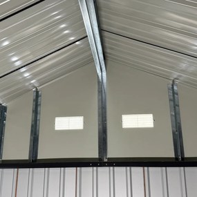 Plechový zahradní domek na nářadí, antracitová, 3,6x3,1x2,5 m, GABKO