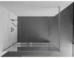 Mexen Kioto+, sprchová zástěna s poličkou a držákem na ručníky 110 x 200 cm, 8mm sklo vzor zrcadlo, chromový profil, 800-110-121-01-50