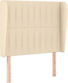 Box spring postel s matrací krémová 90x200 cm textil 3128098