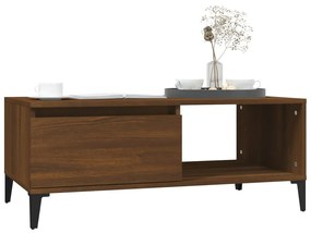 Konferenční stolek hnědý dub 90 x 50 x 36,5 cm kompozitní dřevo - Default Title