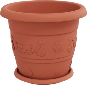 Květináče 6 ks Cihlově červená Ø 30 x 25 cm Plast 3403272