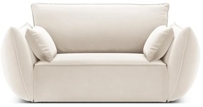 Béžové sametové křeslo Vanda – Mazzini Sofas