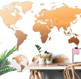 Tapeta globusy s mapou světa - 150x100 cm