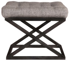 Atelier del Sofa Taburet Capraz - Black, Grey, Černá, Šedá