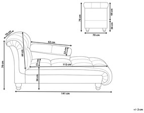 Hnědá lenoška  LORMONT Beliani