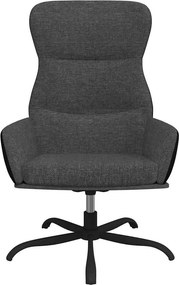 Relaxační křeslo tmavě šedé textil 341092