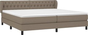 Box spring postel s matrací taupe 200x200 cm textil 3126513