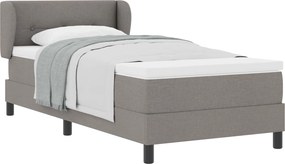 Postel s boxspringem s čelo Taupe 90 x 190 cm textil 3340000