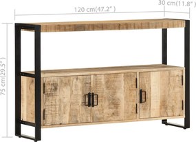 Odkládací skříňka 120 x 30 x 75 cm masivní mangovníkové dřevo 247923