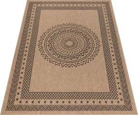 Ayyildiz, Kusový koberec Dhaka 8714 Black, 120x170, hnědá, chodba / předsíň