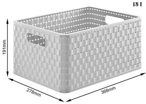 Úložný košík Country 18 l, bílý