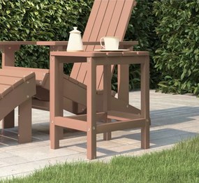 vidaXL Zahradní stolek Adirondack 38 x 38 x 46 cm HDPE [318643] Barva: Hnědá