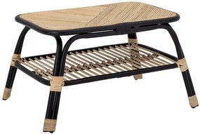OnaDnes -20% Ratanový konferenční stolek Bloomingville Loue s černou podnoží 79 x 54 cm