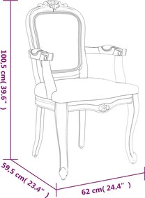 vidaXL Jídelní židle 2 ks 62 x 59,5 x 100,5 cm samet [344468] Barva: Šedá