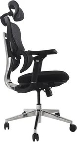 Equip Ergonomická kancelářská židle černá, čalouněný sedák / Kancelářs