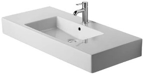 Duravit Vero - Umyvadlo 105x49 cm, s přepadem, s otvorem pro baterii, WonderGliss, bílá 03291000001