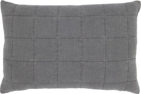 Hromově šedý povlak na polštář s opraným vzhledem Aix Vintage – 60*40 cm