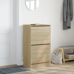 Botník se 2 výklopnými zásuvkami dub sonoma 60 x 42 x 108 cm 3214387