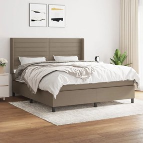 Box spring postel s matrací taupe 160x200 cm textil 3131525