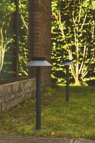 Antracitový zahradní solární LED sloupek Justina s pohybovým čidlem zapichovací 5W 60cm  - Nordlux