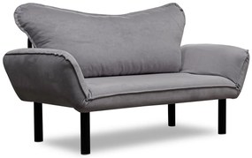 Designová rozkládací pohovka Wenda 140 cm šedá