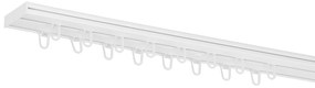 Dekodum Stropní kolejnice z PVC dvouřadá bílá Délka: 150 cm, Typ přichycení: háčky