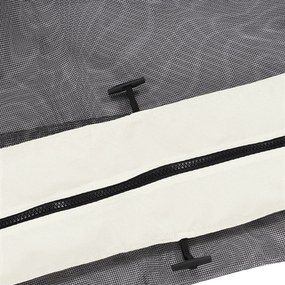 Outsunny 4 boční panely 3,5x2 m pro zahradní altán s mřížkou a zipem, černé
