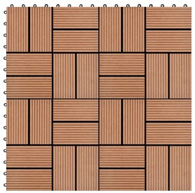 22 ks terasové dlaždice 30 x 30 cm 2 m² WPC hnědé,  277806