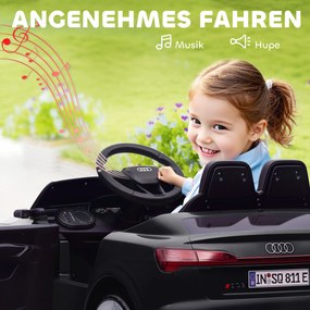 AIYAPLAY Elektrické auto pro děti od 3 let Audi Q8 Etron Sportback 12V s dálkovým ovládáním, pružným odpružením kol, jasnými světly, klaksonem a hudb…