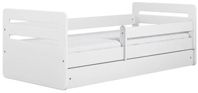Benlemi Dětský pokoj TOMI v bílé barvě Zvolte rozměr: 80x140 cm, Zvolte matraci: Pěnová matrace, Zvolte šuplík: Se šuplíkem